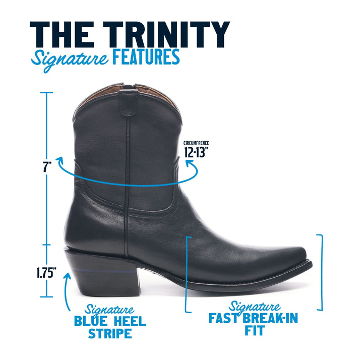 The Trinity Women's Ankle Zip-Up Cowboy Boot – Alvies